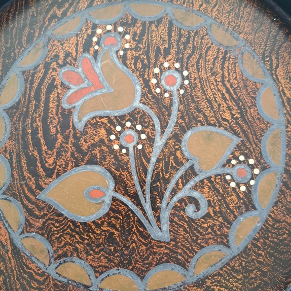 Vintage serveringsfat i tre - Epla