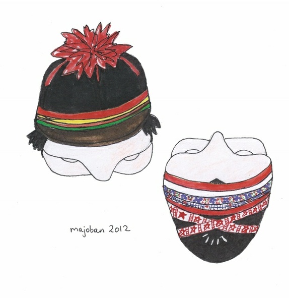 Kort med motiv av samisk lue med konvolutt.. - Epla