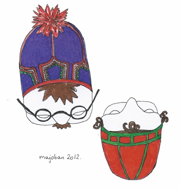 Kort med motiv av samisk lue med konvolutt.. - Epla