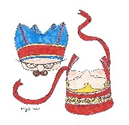 Kort med motiv av samisk lue med konvolutt.. - Epla