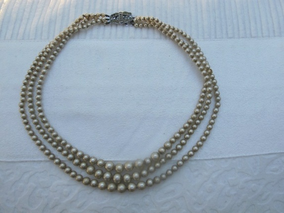 "Klassiske perler x3" ♥ Vintage smykke fra 50/60-tallet - Epla