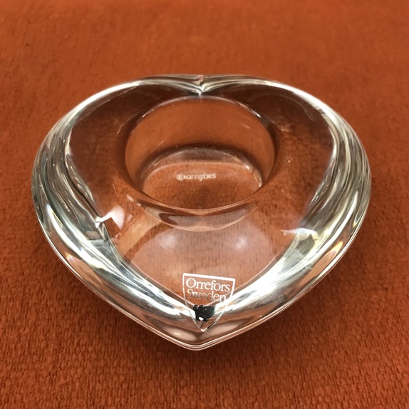 Telysholder, hjerte i krystall - Epla