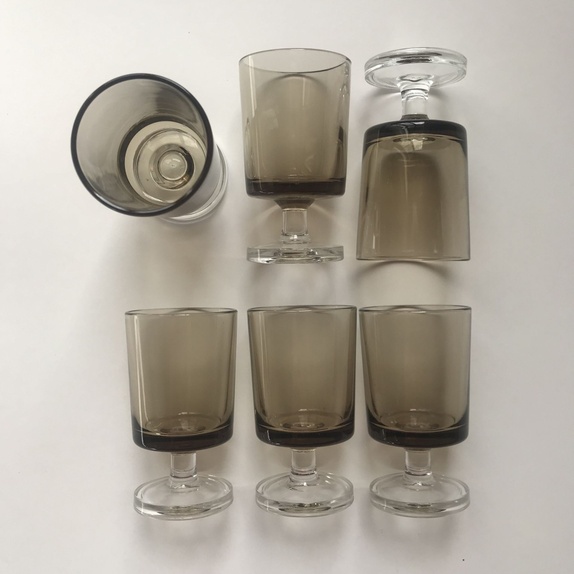Retro dram.-/ likør glass, 6 stk. - Epla