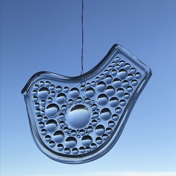 Hengende fugl i glass, Hadeland - Epla