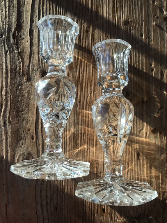 Krystall lysestaker, par - Epla