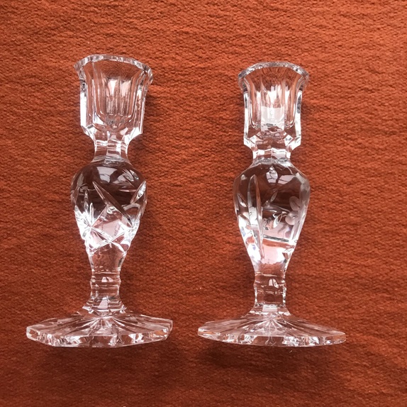 Krystall lysestaker, par - Epla