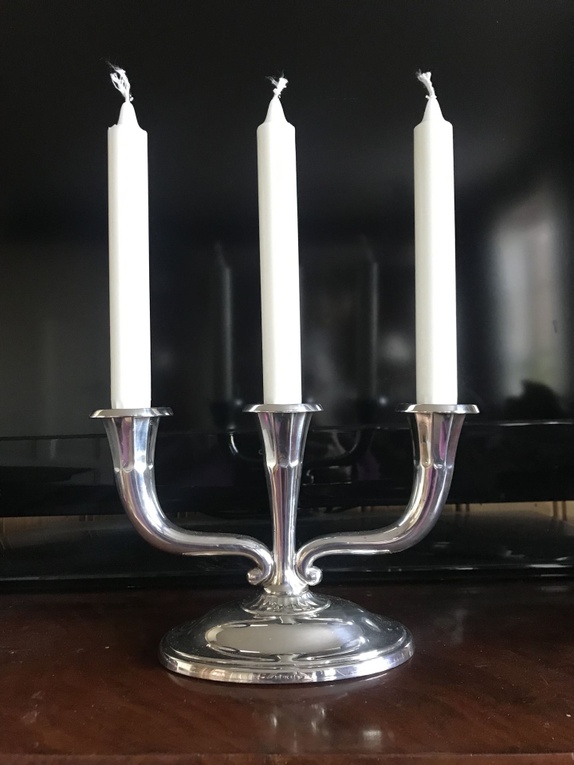 3-armet lysestake, sølvplett - Epla