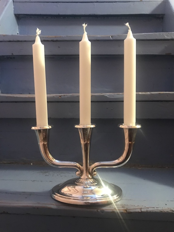 3-armet lysestake, sølvplett - Epla