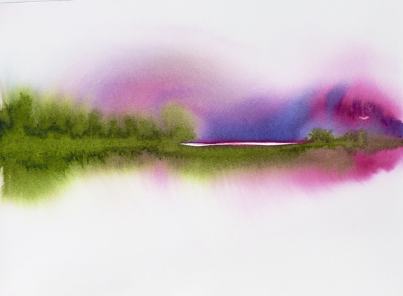 Original akvarell - Epla