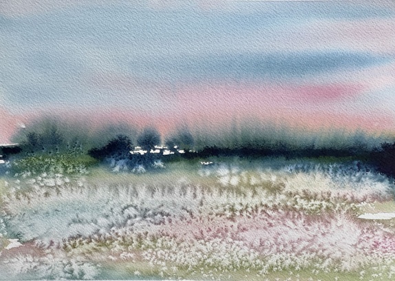 Original akvarell i pastell - Epla