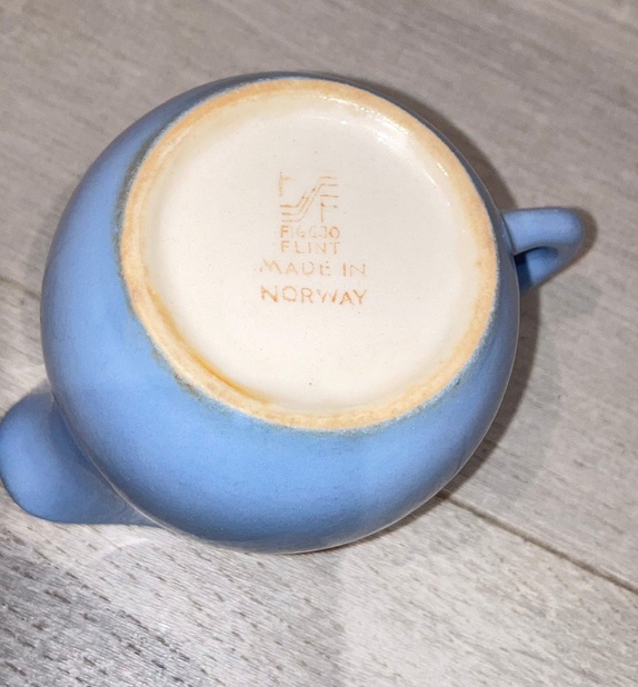 Figgjo Flint Grete Blå, feilfri mugge fra 50-tallet - Epla