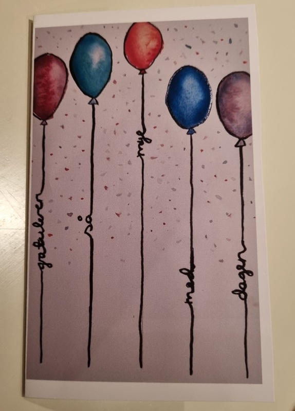 Gratulerer med dagen-kort - Epla