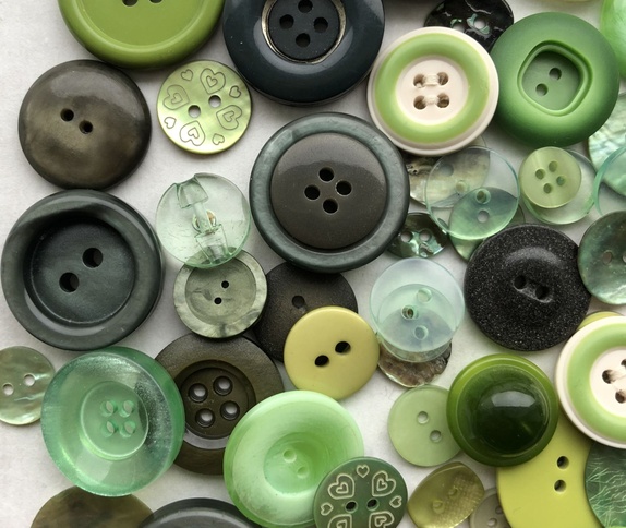 Samling knapper grønne 70g - Epla