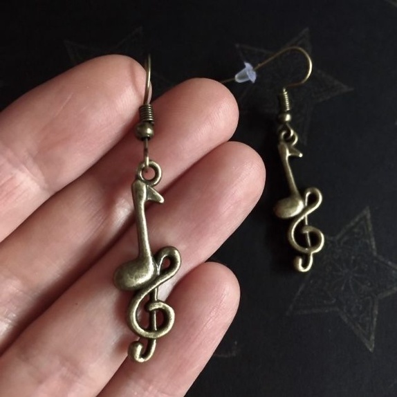 Ørepynt G-nøkkel / note / klassisk musikk - Epla