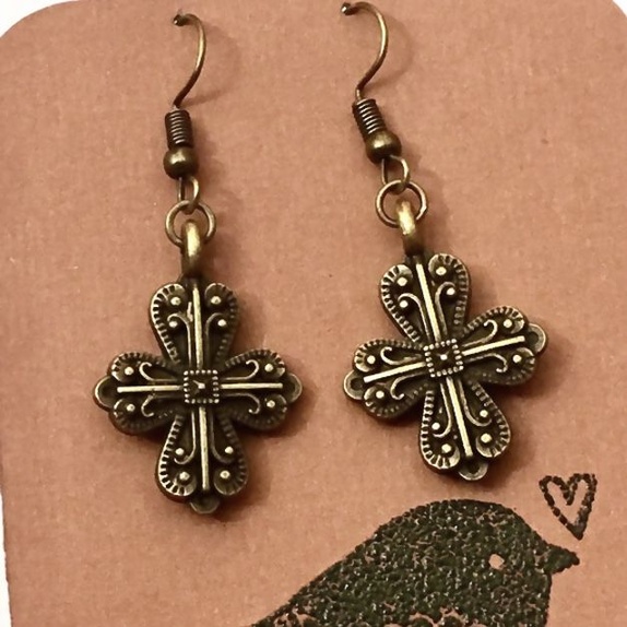 Ørepynt Kors Bronse - Epla