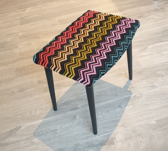 60-talls krakk i sikksakk mønster - Epla