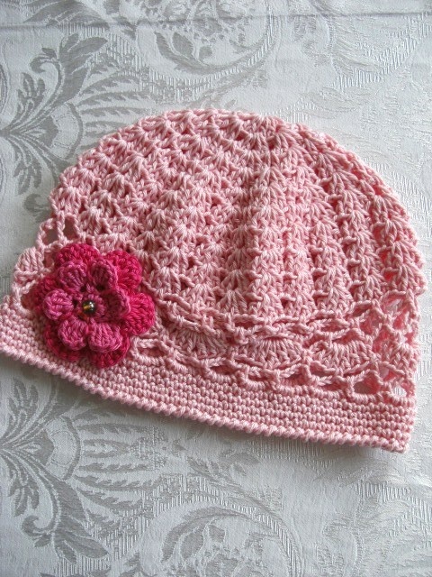 Heklet vår/sommer- lue, Fredrikke, 3-5 år - Epla