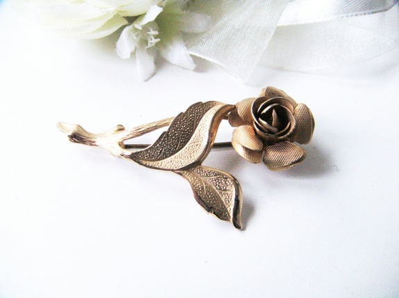 Vintage brosje rose - Epla