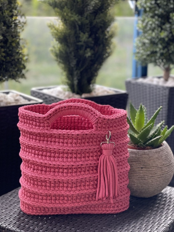 Heklet brun veske - Epla