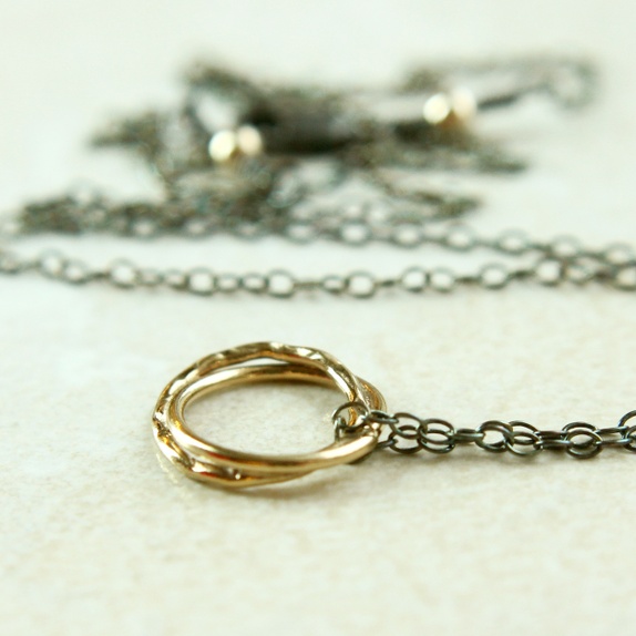 Salg! 30 % Før 200, Halssmykke - oksidert sølv - forgylt - Epla