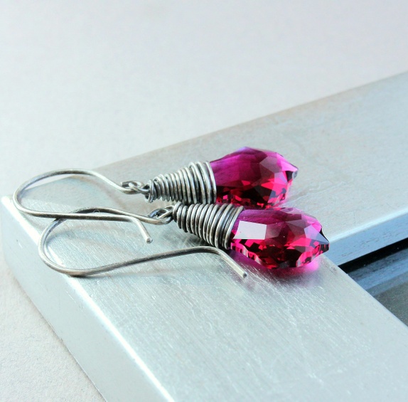 Rosa øredobber - Swarovski - SALG - FØR 190 - Epla