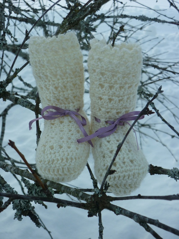 Heklede babysokker - Epla