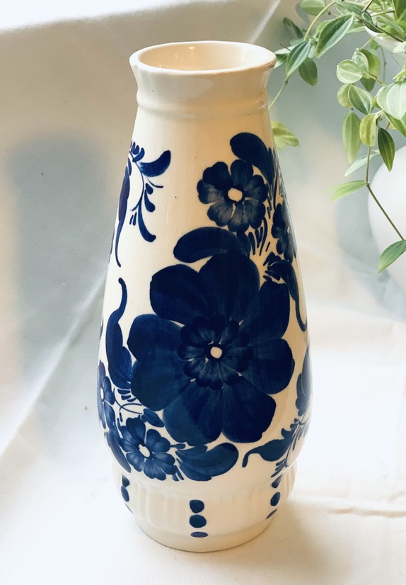 Retro håndmalt vase , Wloclawek Poland - Epla