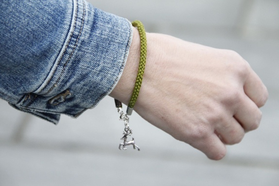 Lys grønn kumihimo - Epla