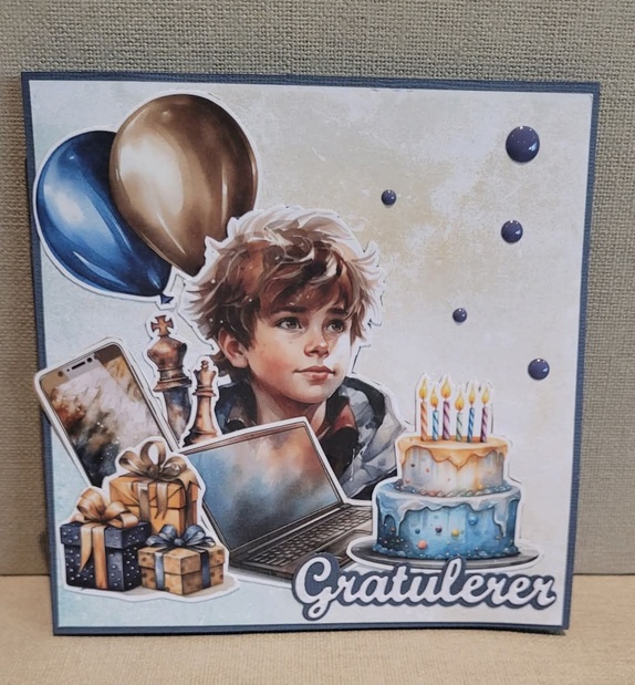 Bursdagskort til barn- gutt - Epla