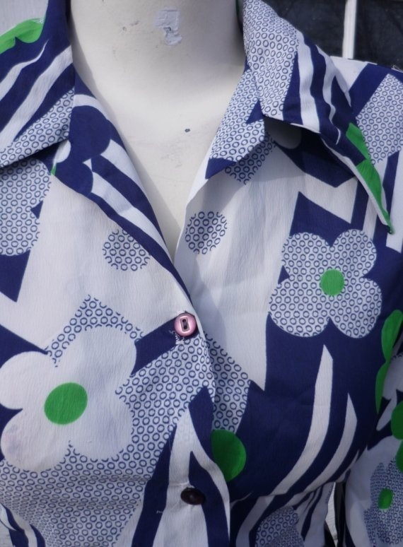 Retro bluse fra 70-tallet (Str. L) - Epla