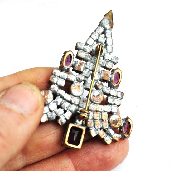 Bling juletre, gammel glitrende brosje - Epla