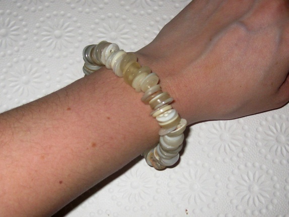 Vintage Hvite Knapper - Epla