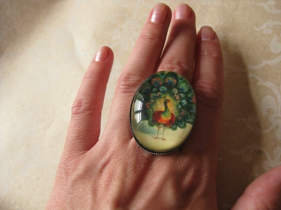 Påfugl- Stor Ring - Epla