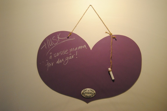 Kritt tavle, hjerteform - Epla