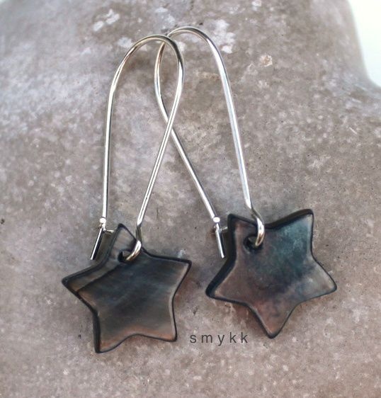 SORTE STJERNER i perlemor - Epla