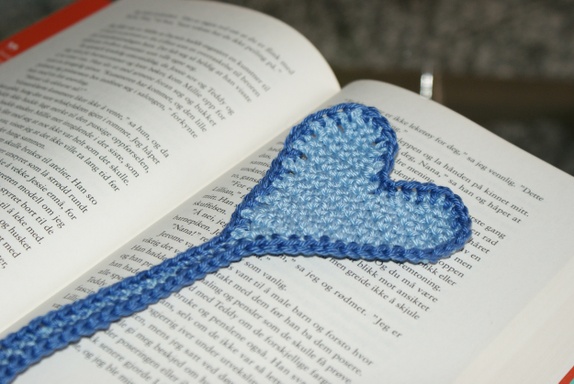 Bokmerke -blått hjerte- - Epla