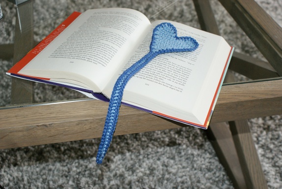 Bokmerke -blått hjerte- - Epla