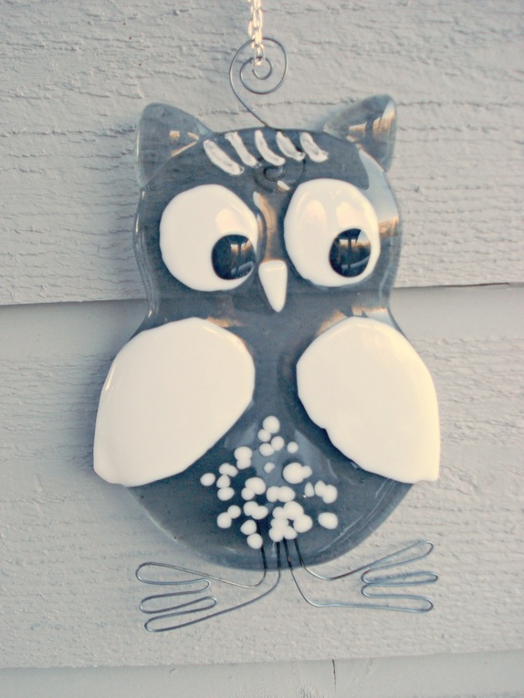 Ugle i kunstglass - Epla