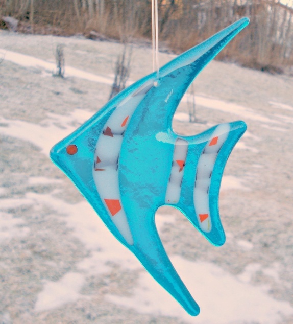 Fisk i kunstglass - Epla