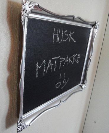 Sølv Vintage Kritt-tavle for små hyggelige beskjeder eller handlelister ...