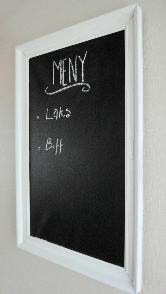 Hvit Stor Shabby Kritt- og Magnettavle - Epla