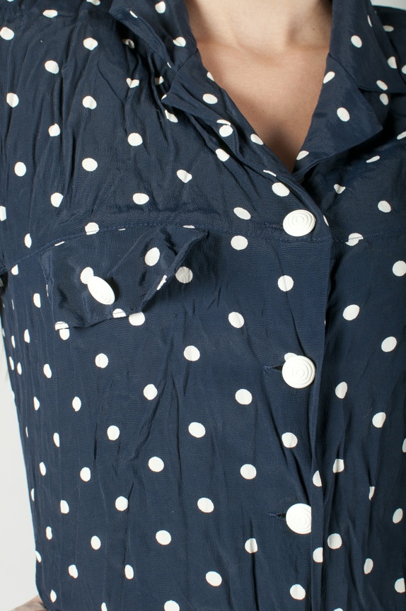 Vintage polkadottskorte fra 80-tallet Hauske Konfeksjon, M - Epla