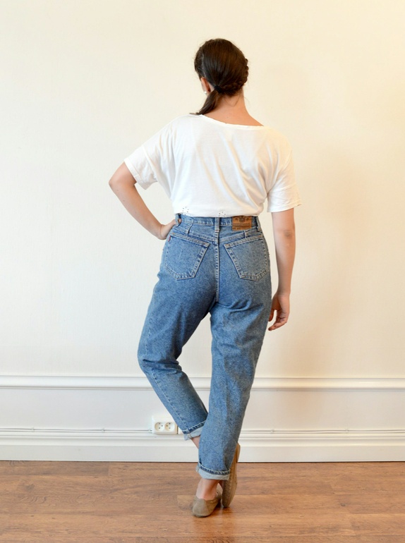 *SALG -50%* vintage Bik Bok 80-talls jeans, str 27 - Epla