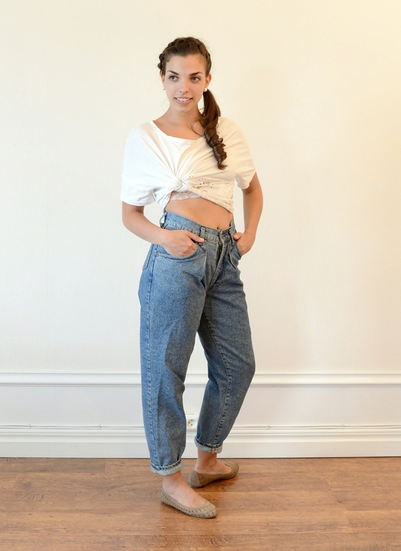 *SALG -50%* vintage Bik Bok 80-talls jeans, str 27 - Epla