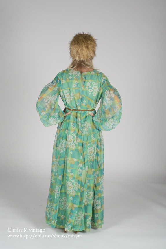 Fargerik hippie 60-talls kjole - Epla