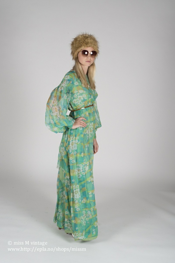 Fargerik hippie 60-talls kjole - Epla