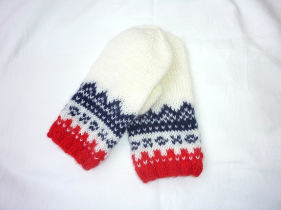 Norske votter i tradisjonelle farger barn - Epla