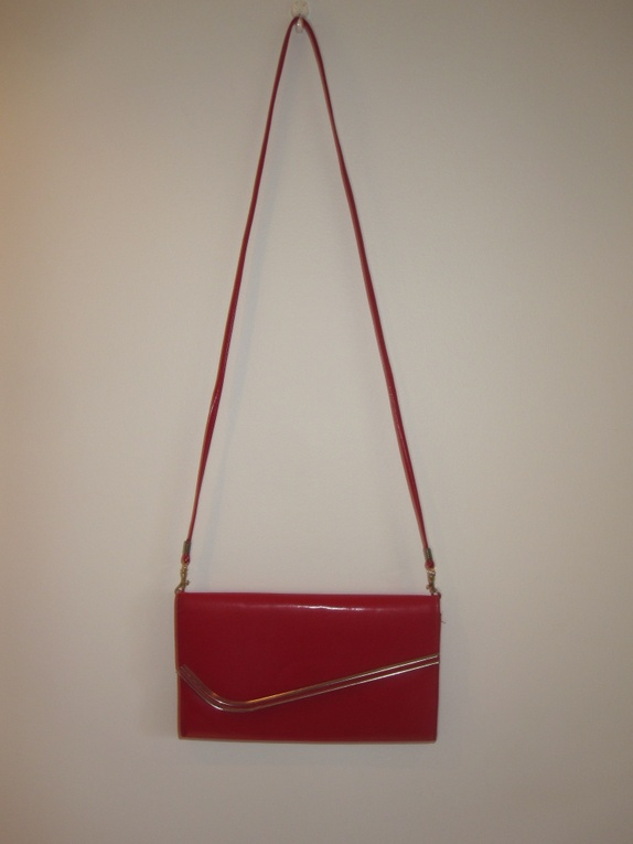 Vintage konvoluttveske i skinn - Epla