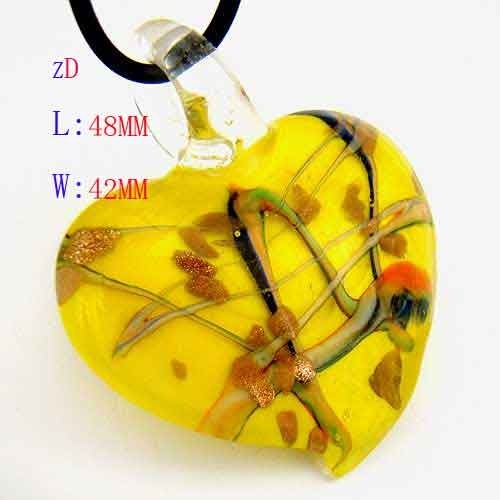 Gult glitrende glass-hjerte!:) - Epla