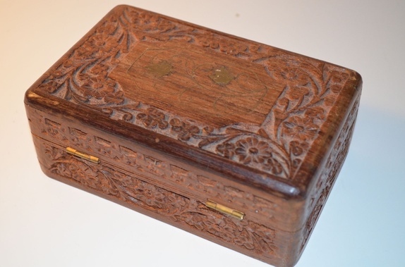 Skrin i tre Smykkeskrin Vintage - Epla